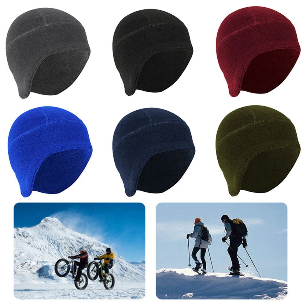 Thermal Fleece Cap Cold Weather Activities Full Coverage Design Helmet ...