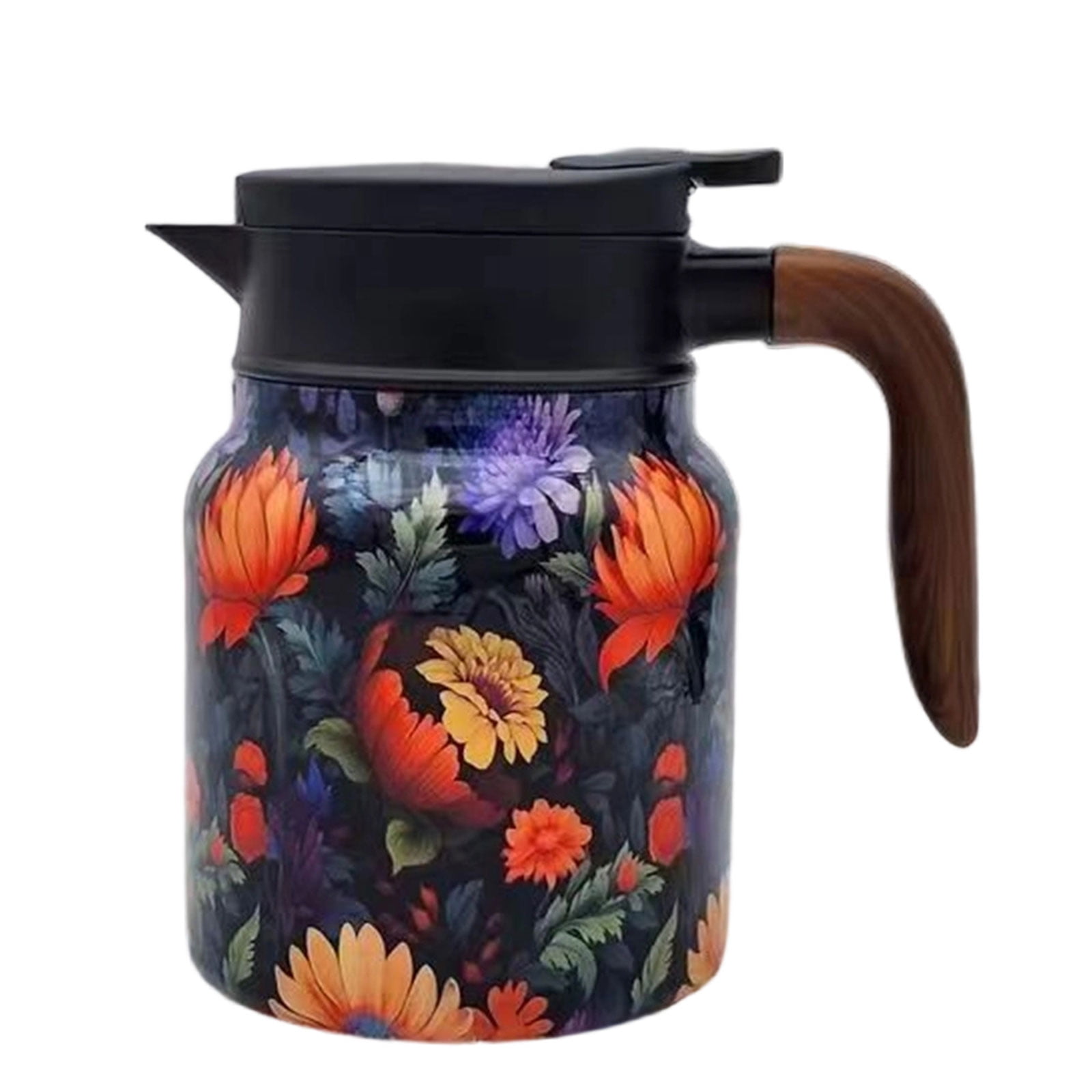 Thermal Florals Teapot 1000ml Removable Infuser Stainless Steels Body ...