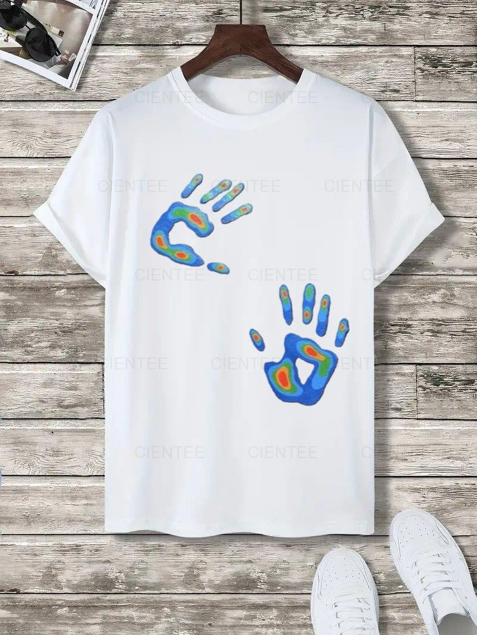 Thermal Handprints Graphic T-Shirt - Science-Inspired Design , For Men ...