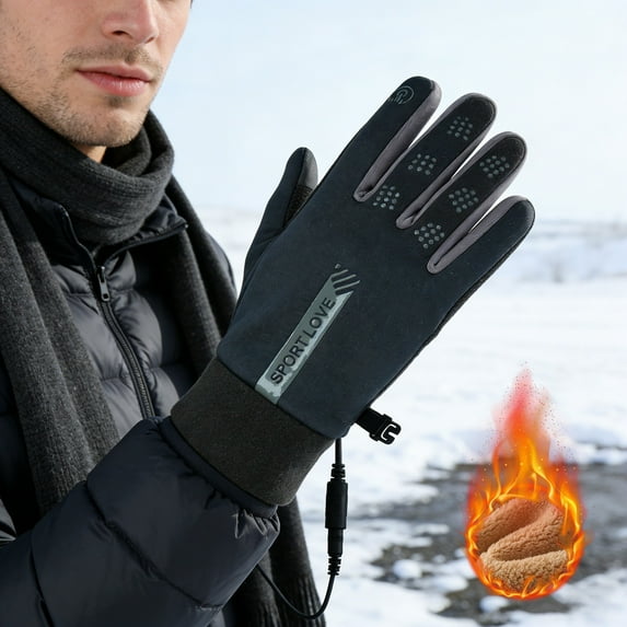 Thermal Heated Gloves with Touchscreen - USB Electric Waterproof ...