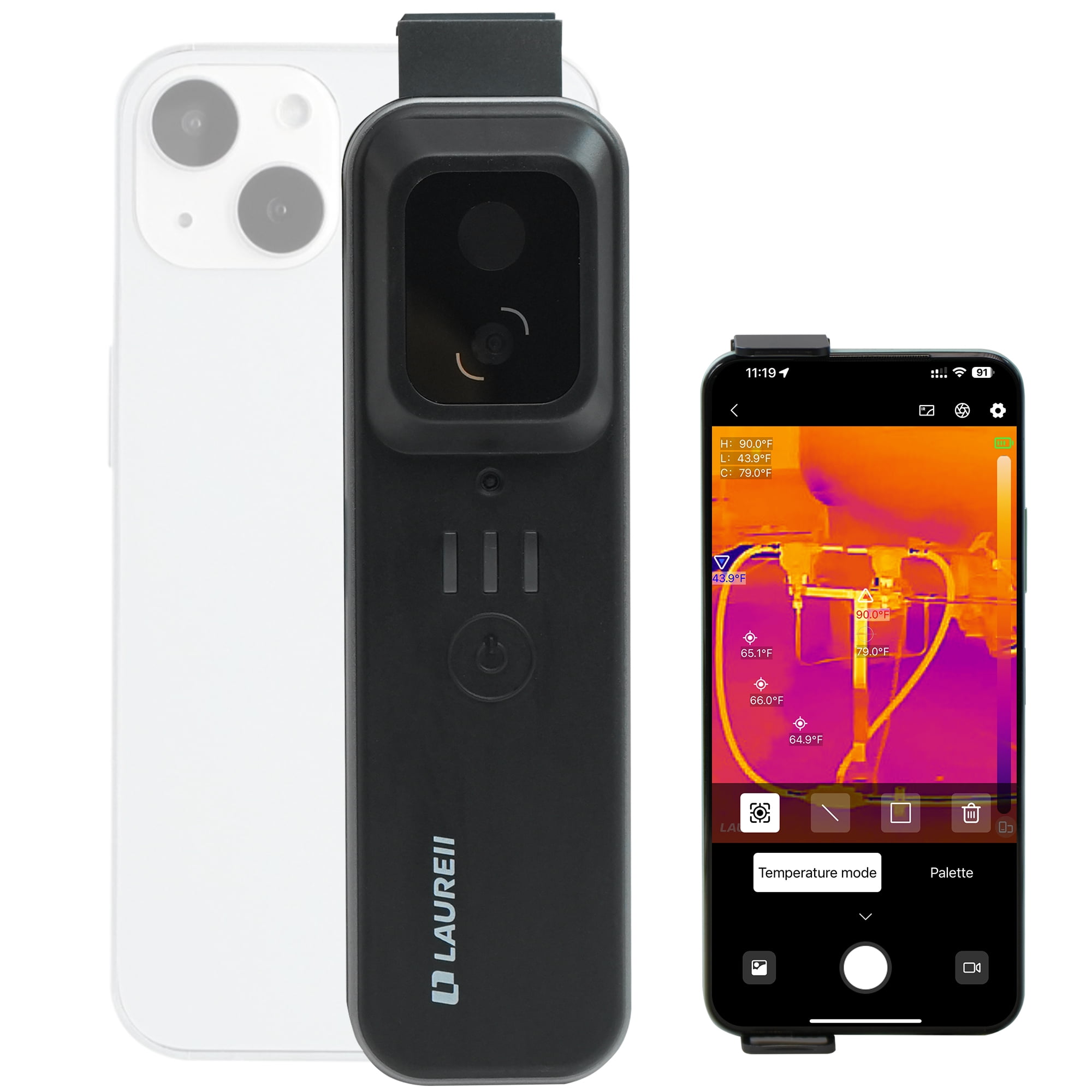 Thermal Imaging Camera, 256 x 192 IR Resolution Wireless Infrared ...