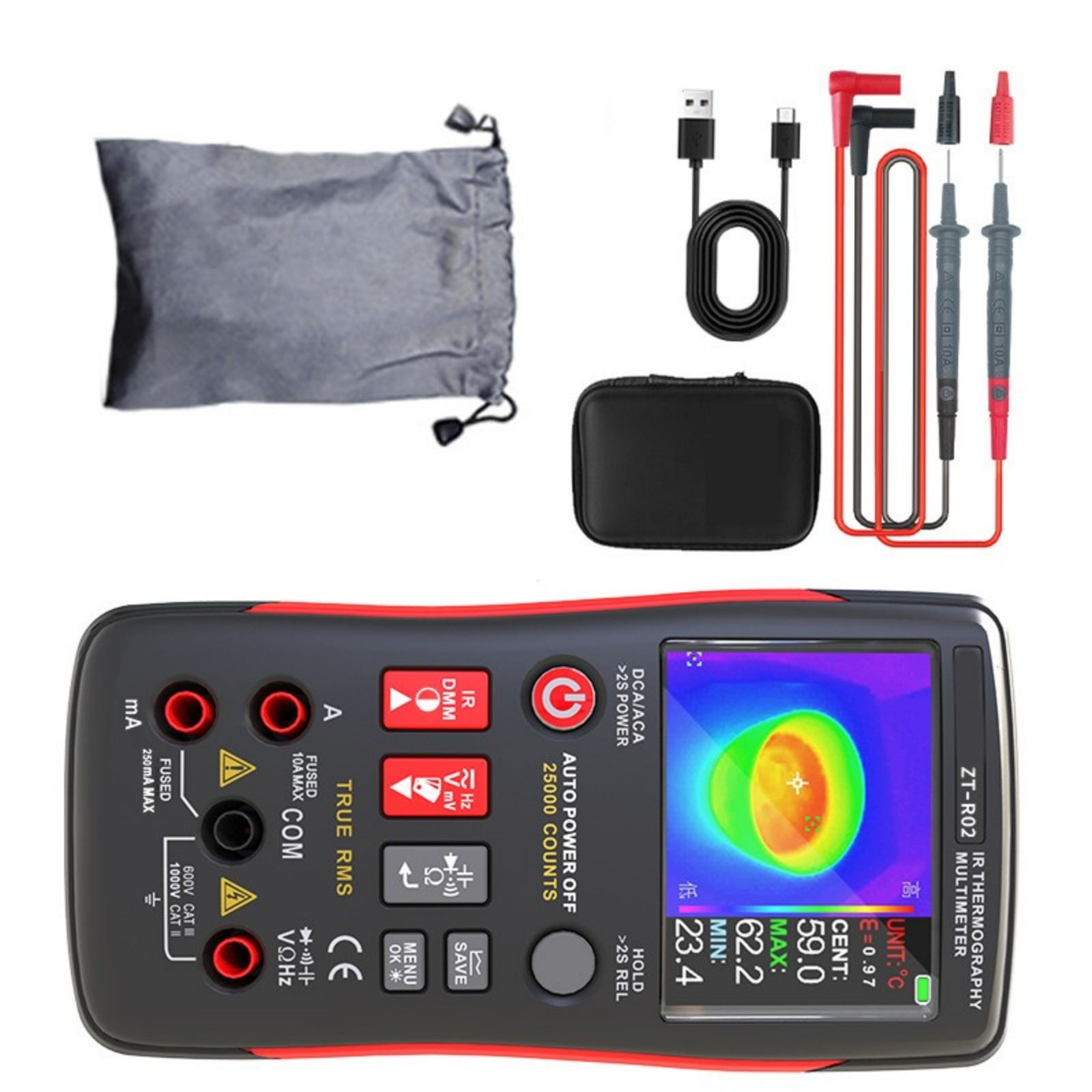 Thermal Imaging Multimeter Thermal Analysis Meter for HVAC Systems and ...