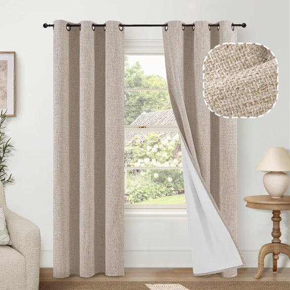 Thermal Insulated Blackout Curtains for Narrow Windows, Light Blocking ...