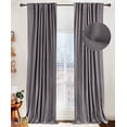 Thermal Insulated Linen Blackout Curtains for Bedroom and Living Room ...