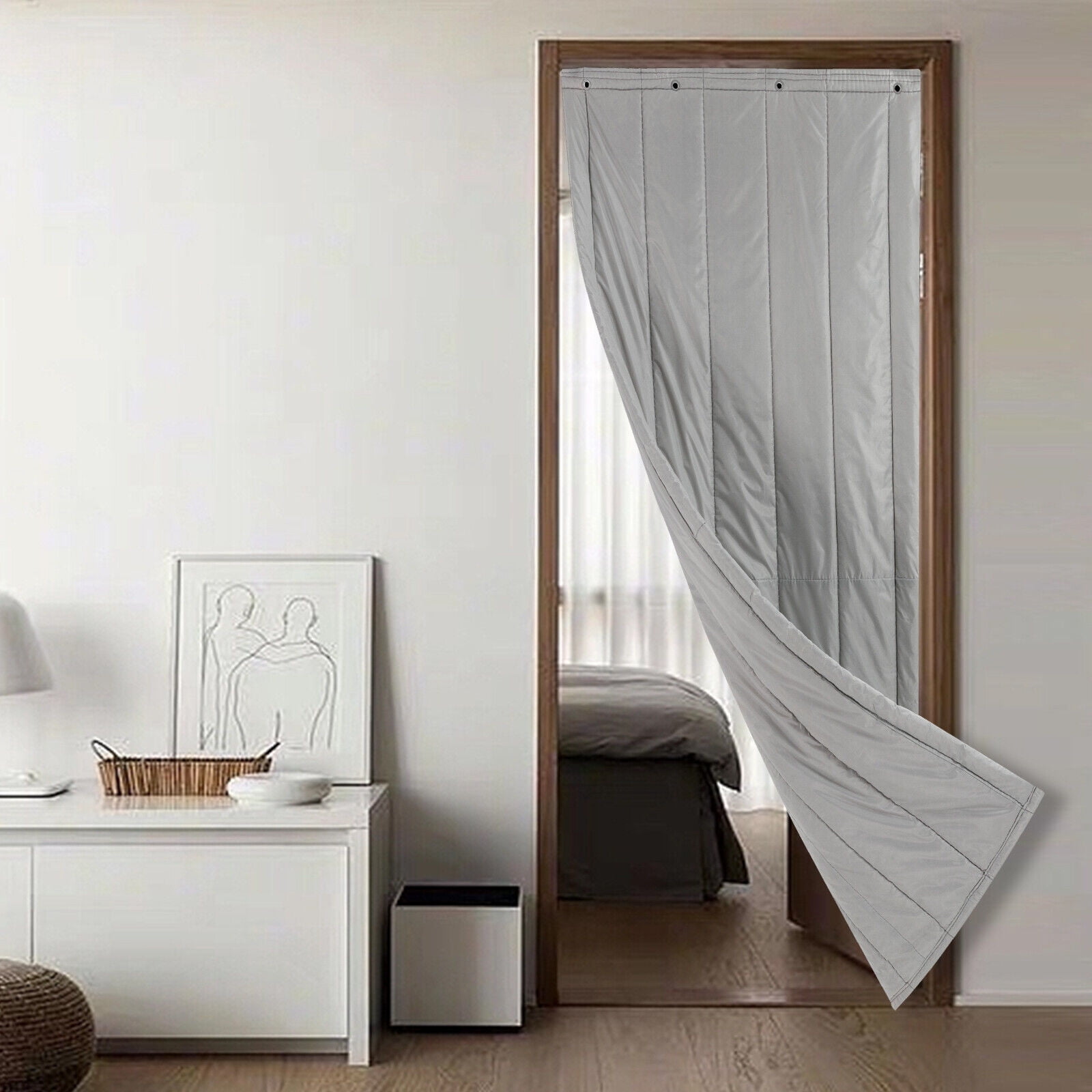 Thermal Insulated Curtains Winter Doorway Cover Soundproof Door Cover ...