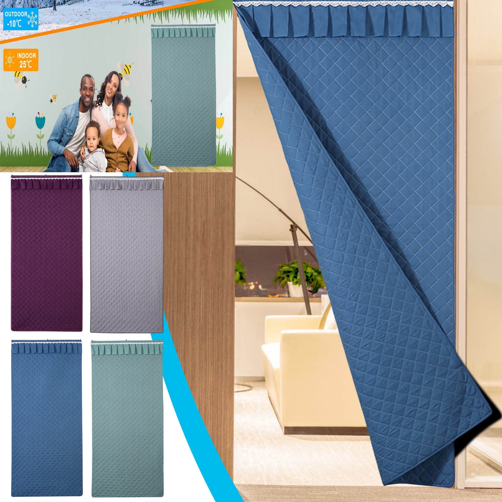 Thermal Insulated Door Curtain,Energy Efficient Door Cover,Heavy Duty ...