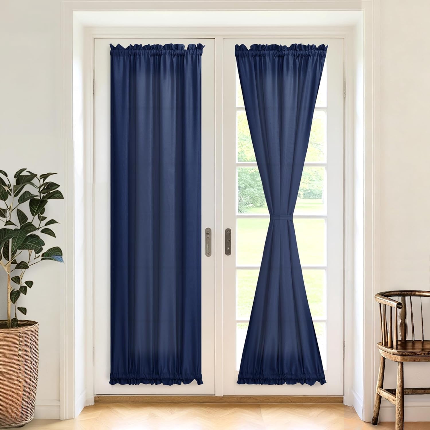 Thermal Insulated French Door Curtains for Sidelights, Rod Pocket ...