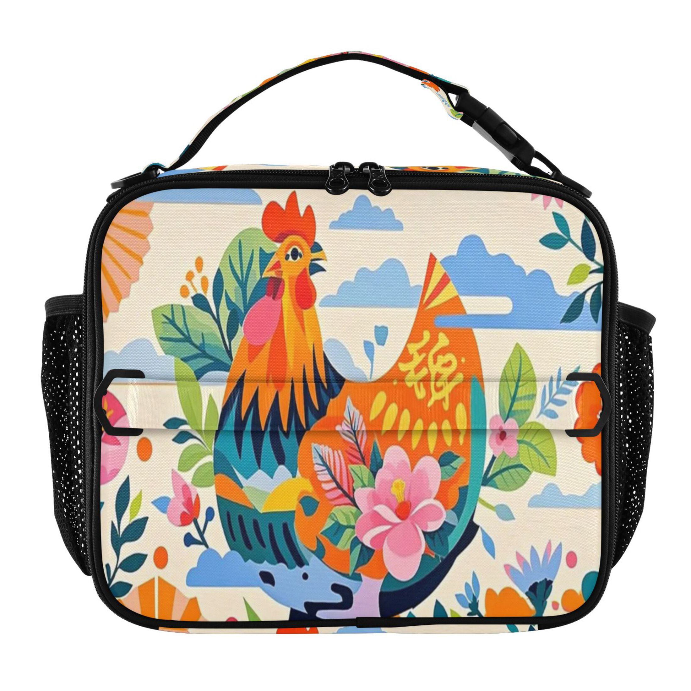 Thermal Insulated Lunch Bag 5.5 L with Side Mesh Pockets,Reusable ...