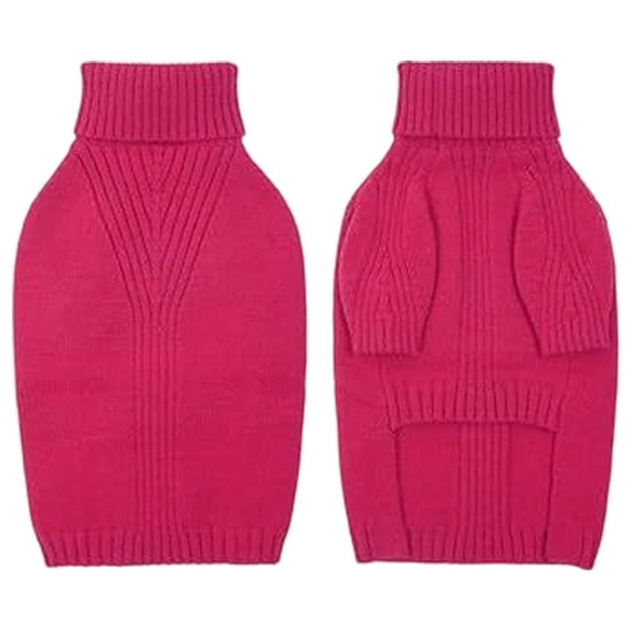 Thermal Knit Dog Sweater, Stretchy Turtleneck Dog Pullover for Large ...