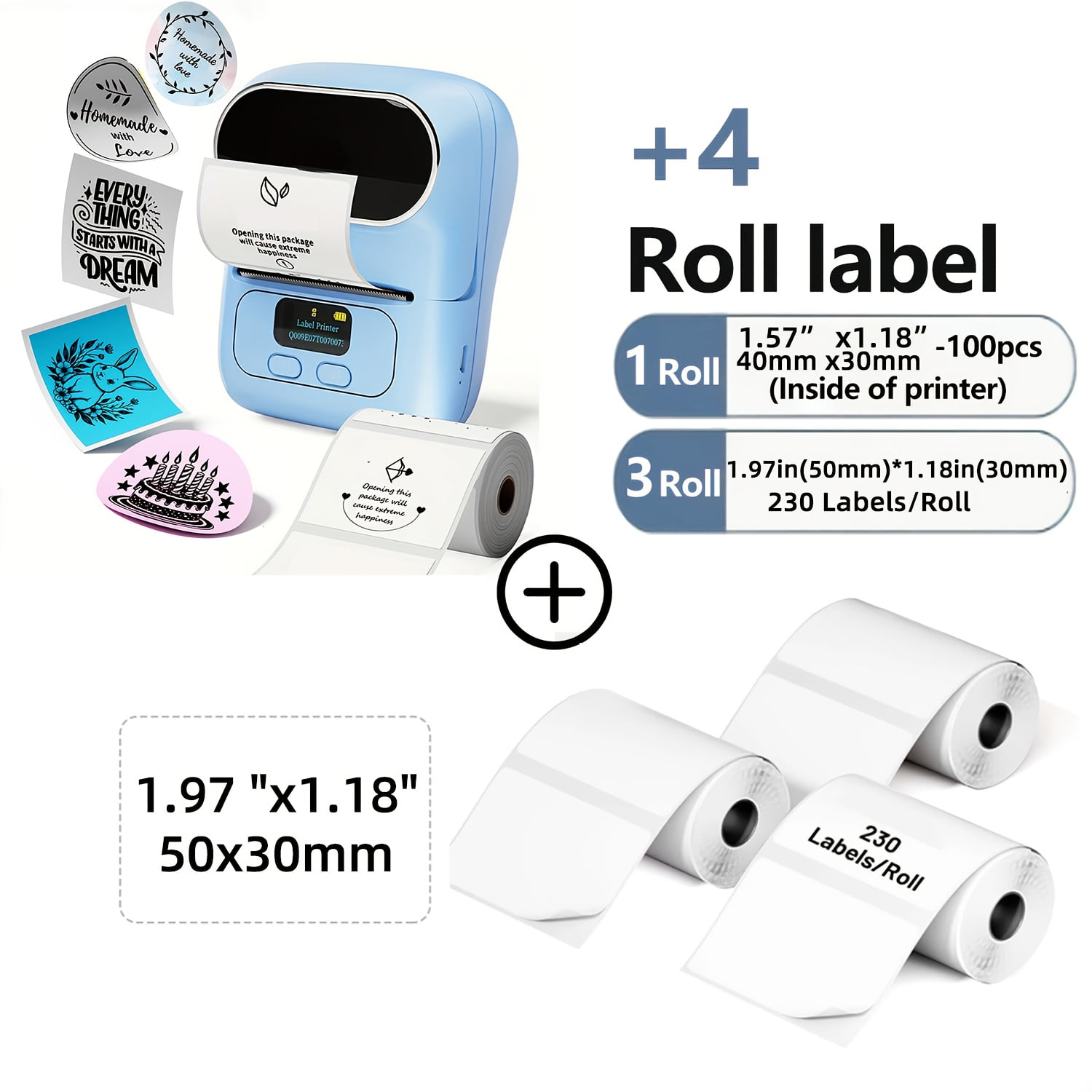 Thermal Label Makers- Barcode Label Printer Wireless Label Maker ...