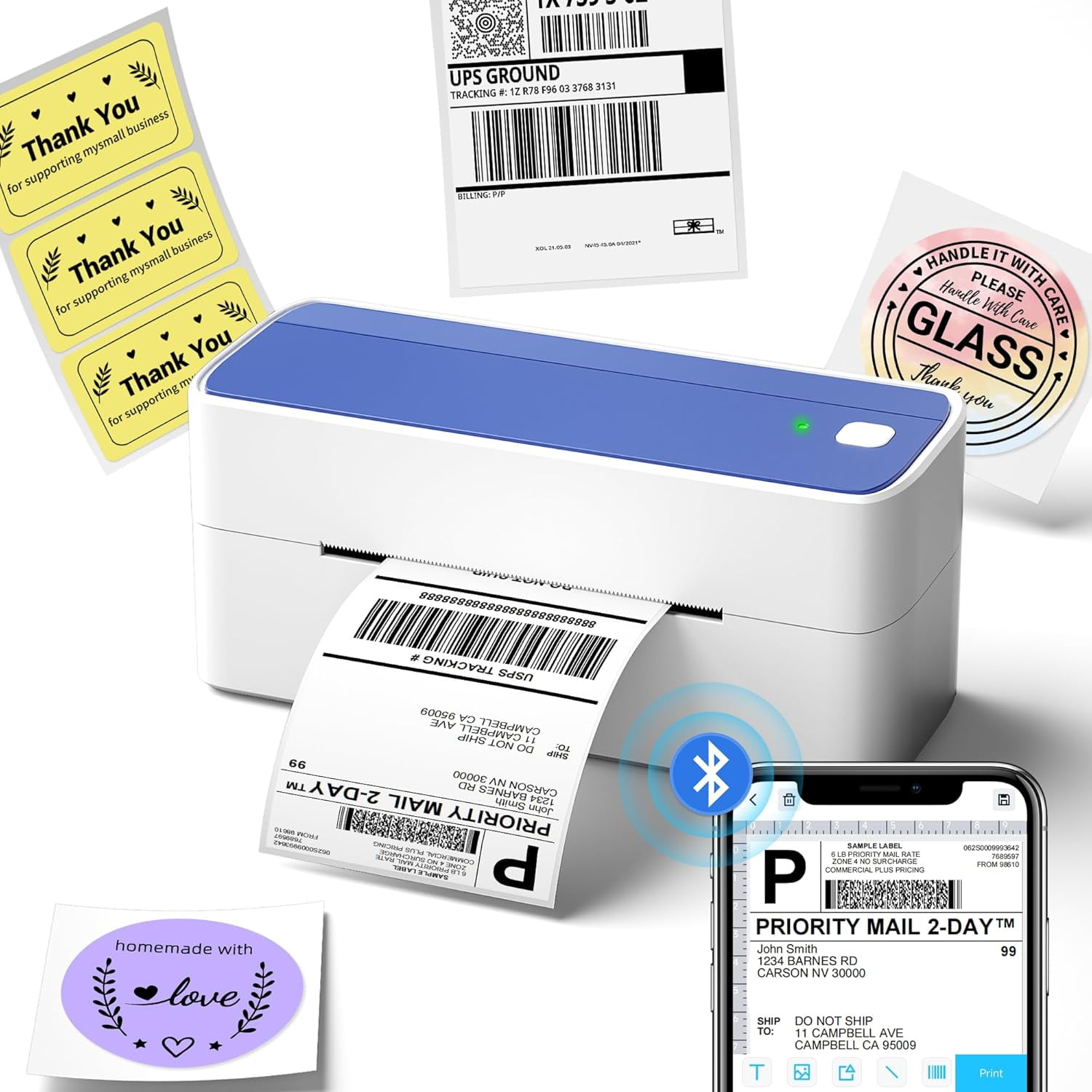Thermal Label Printer, 4X6 Shipping Labels Printer for Small Business ...