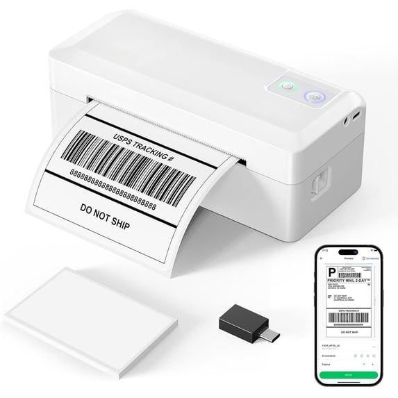 Thermal Label Printer, 4x6 Portable Label Printer, Label Maker for ...