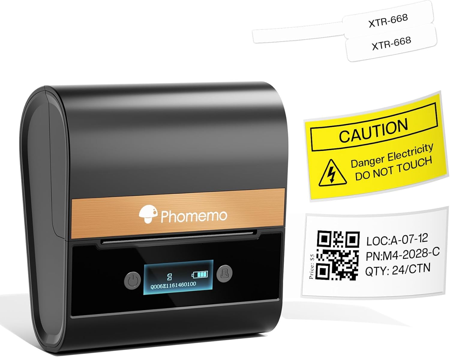 Thermal Label Printer- M260+ Portable Bluetooth Printer,Wire and Cable ...
