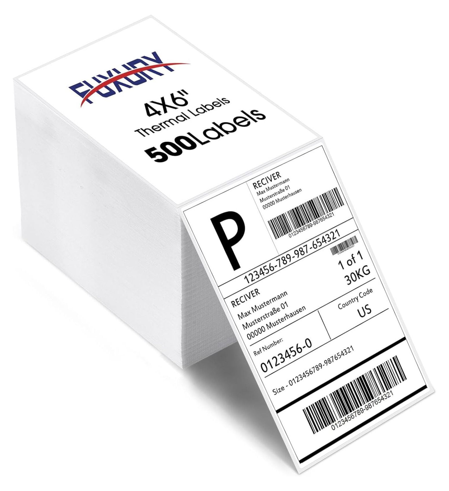 Thermal Labels 4x6 500 Labels Fanfold Direct Shipping Label with Perforated and Strong Adhesive ...