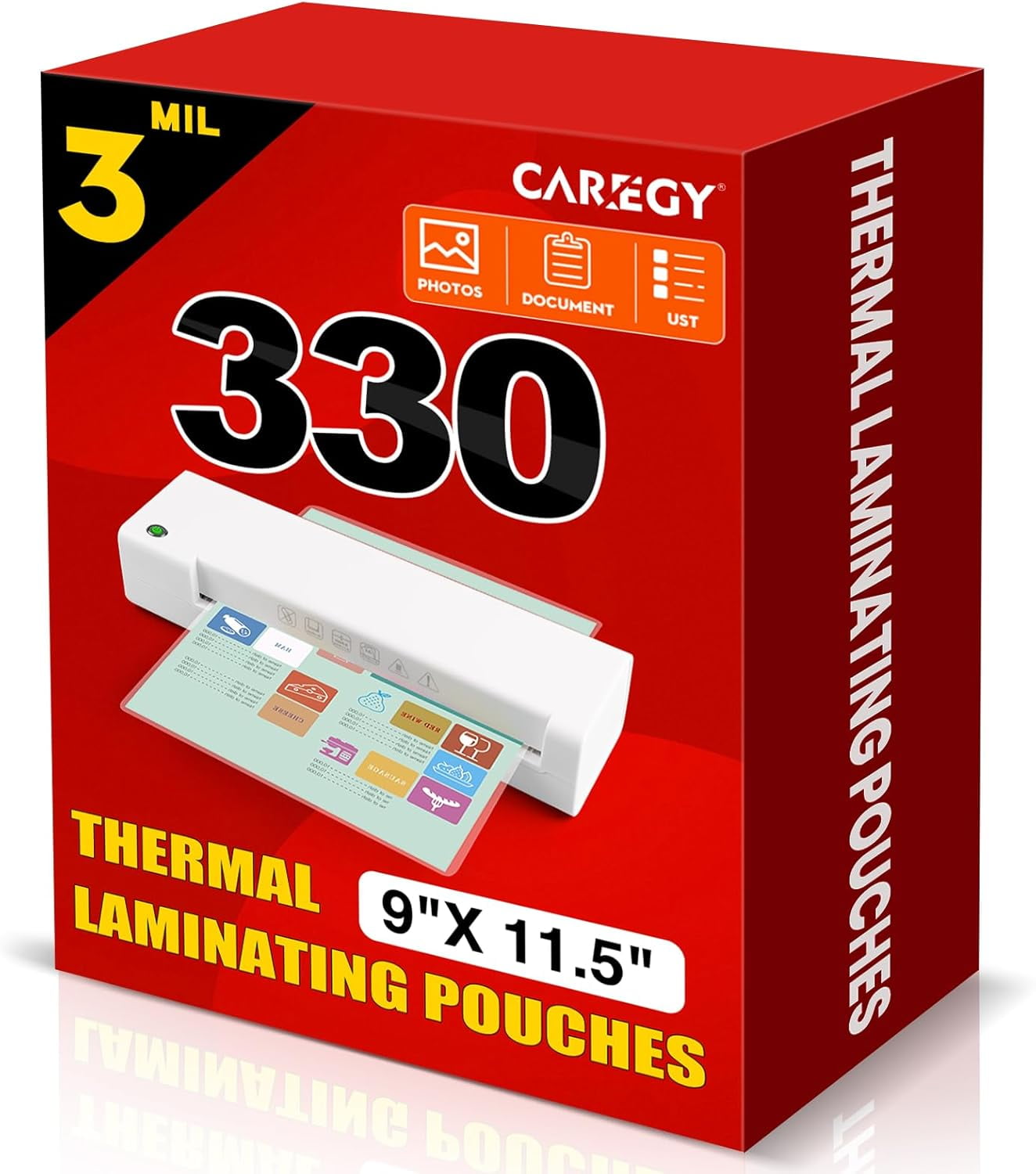 Thermal Laminating Pouches,330 Pack Laminating Sheets, 3 Mil, 9 x 11.5 ...