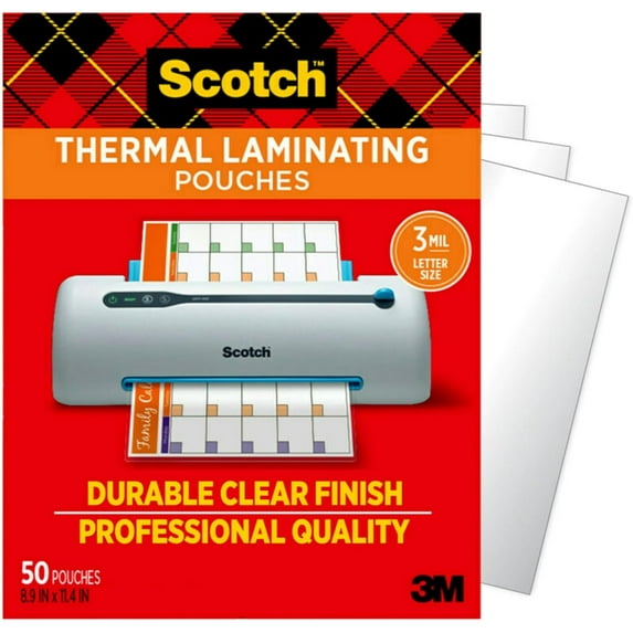 Thermal Laminating Pouches, 50 Count, Clear, 3 mil., Laminate Homemade ...
