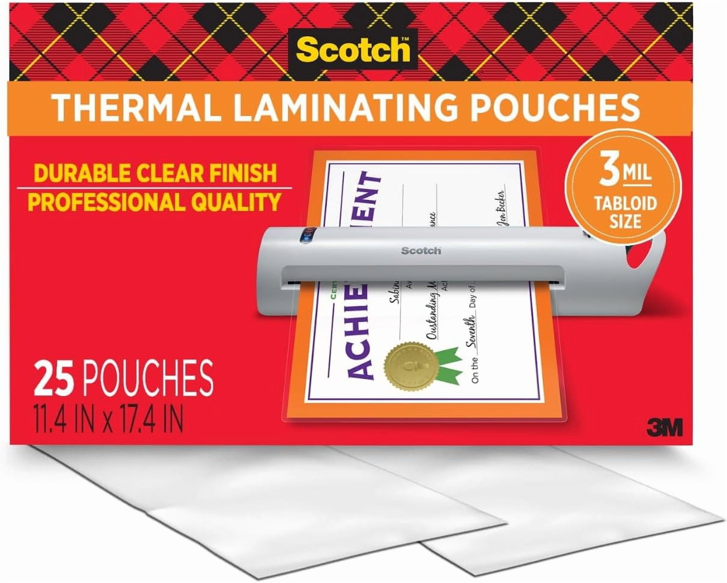 Thermal Laminating Pouches, Legal Size 11 x 17 Inches, 25 Pack ...