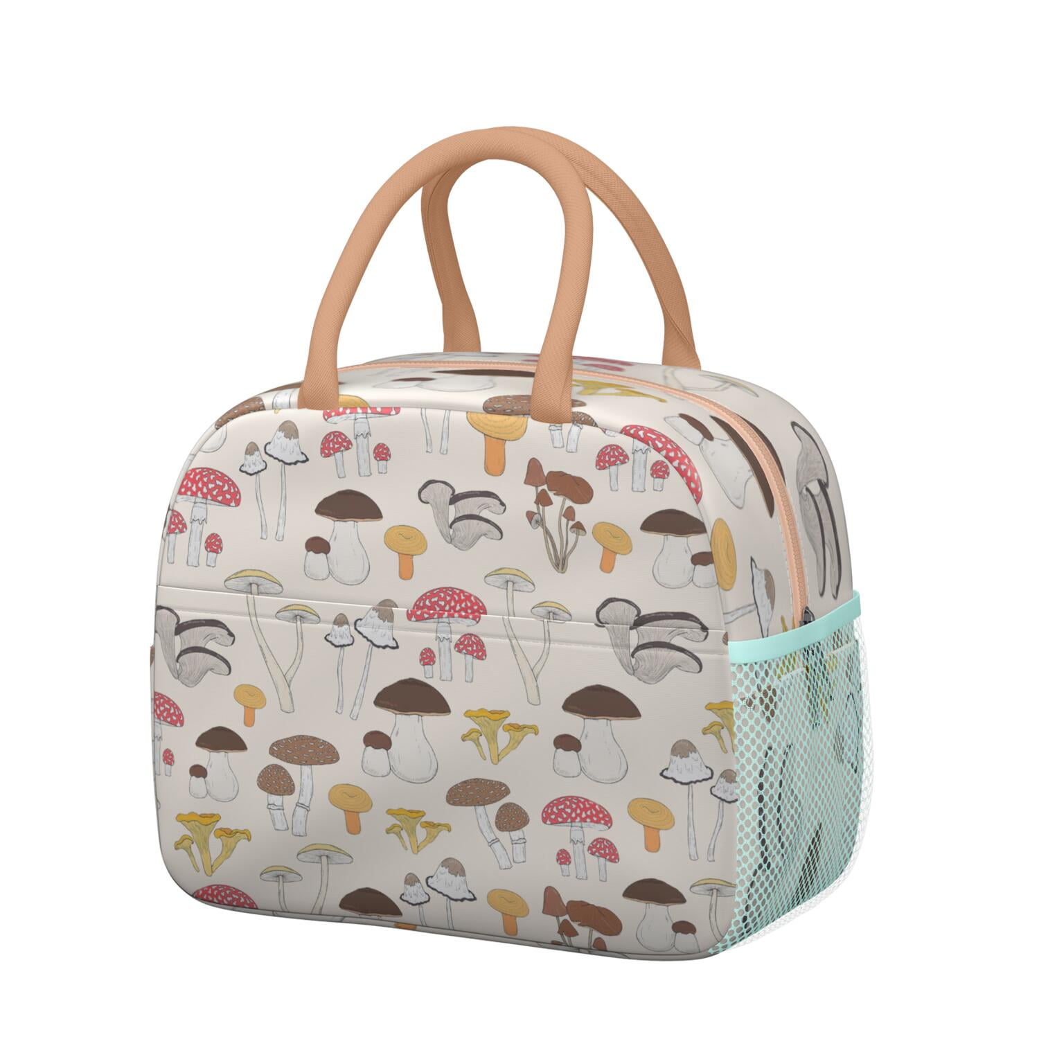 Thermal Lunch Box - Woodland Mushroom Pattern, Lightweight & Portable ...