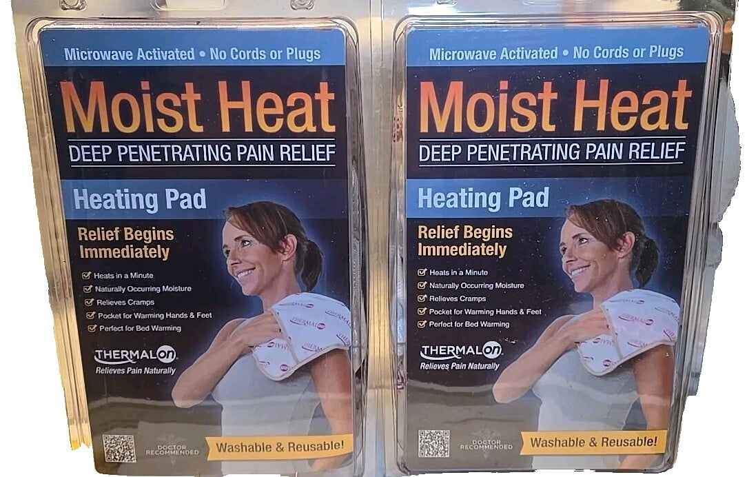 Thermal On,Moist Heat, Deep Penetrating Pain Relief, Heating Pad,( 2 ...