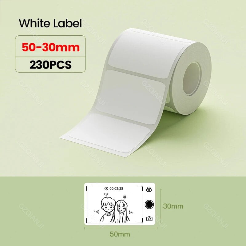 Thermal Papel For B21 B1 Printer Home Office Labels Roll Colorful ...