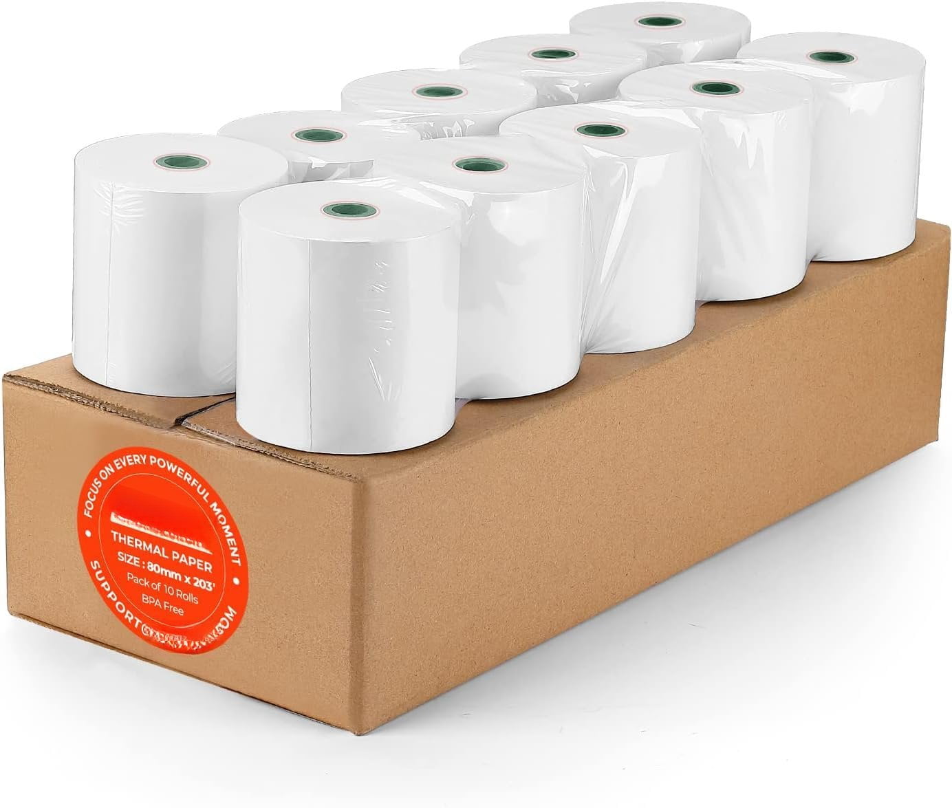 Thermal Paper 3 1/8 x 230ft, 10 Rolls Receipt Paper Work for Micronics ...