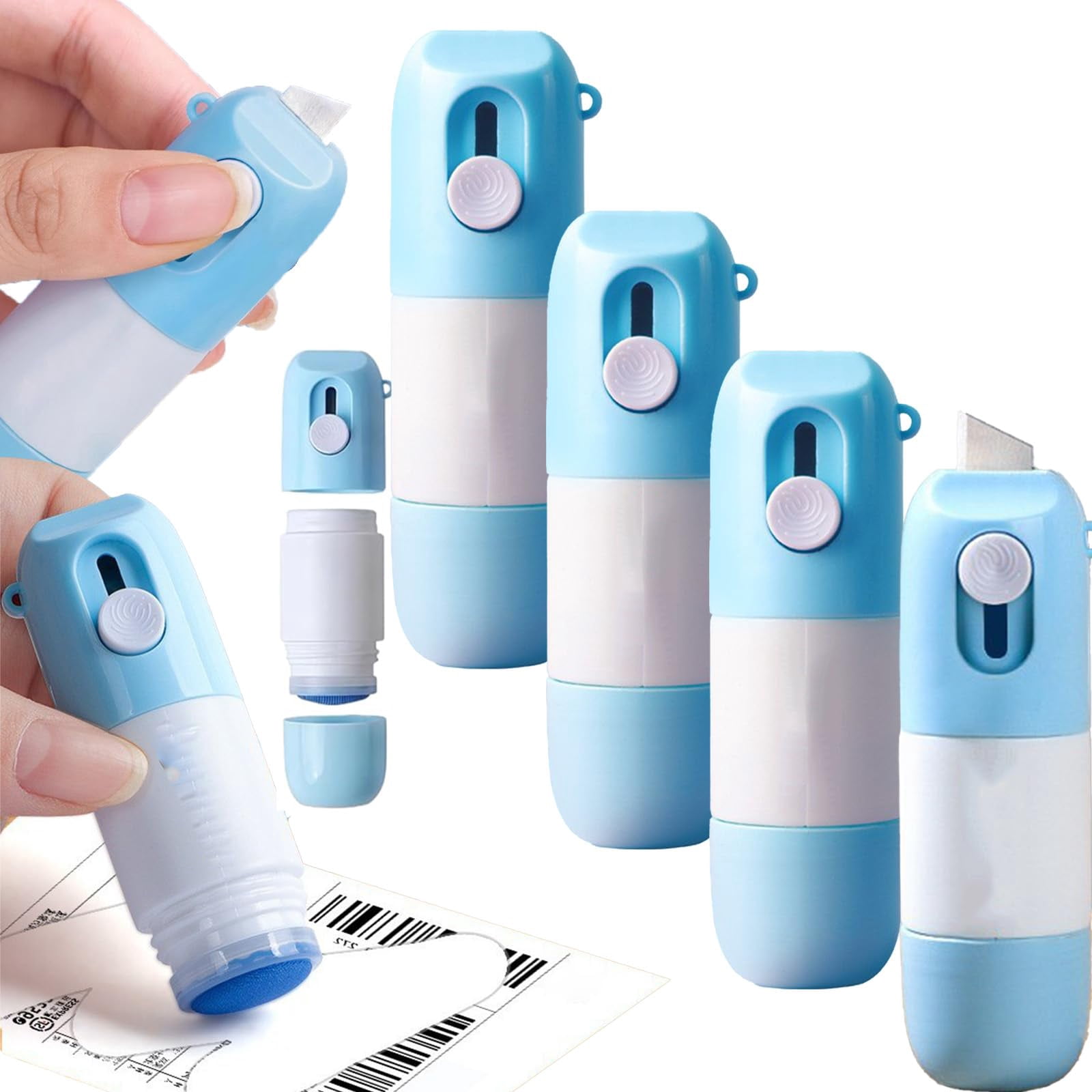 Thermal Paper Eraser, 2-in-1 Box Cutter & Thermal Paper Eraser Pen for ...