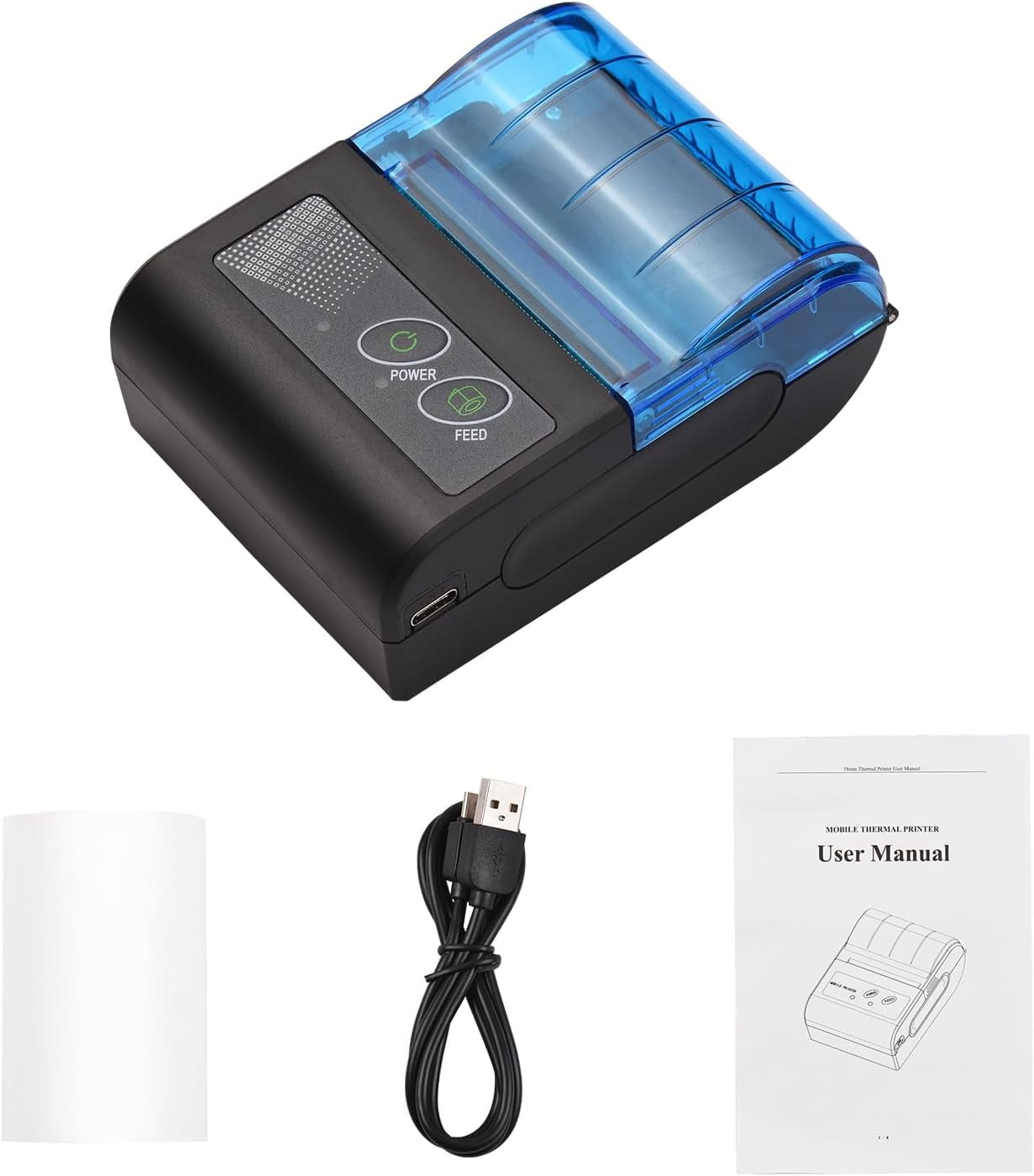Thermal Printer, Mini Thermal Receipt Printers, Portable USB Receipt ...