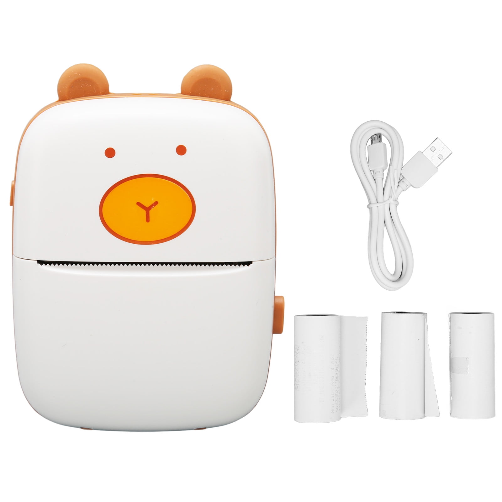 Thermal Printer Rechargeable 203DPI Mini Thermal Printer with 3 Roll ...