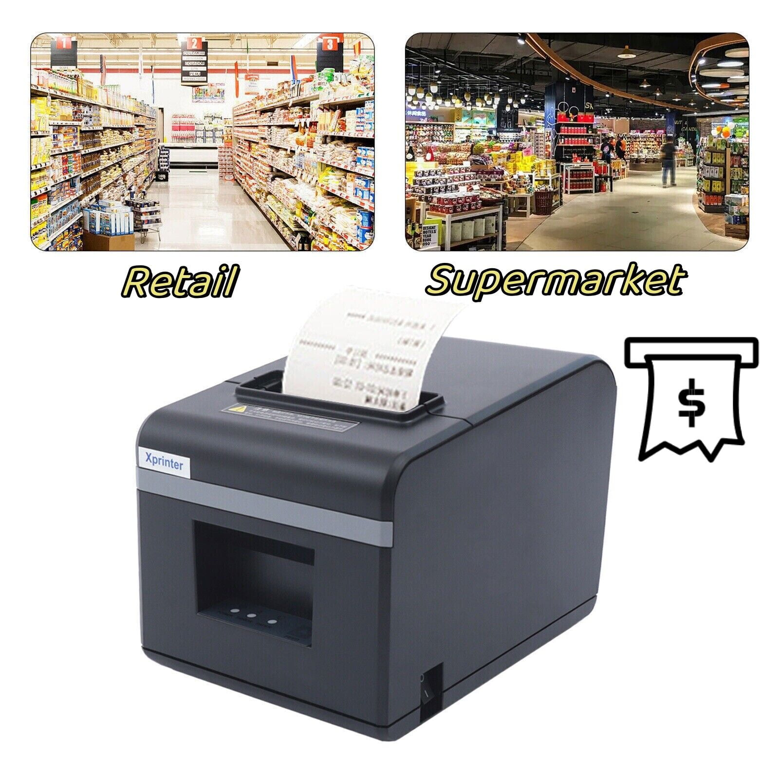 Thermal Receipt POS Printer Auto Cutter USB Port For Windows XP/7/8/8.1 ...