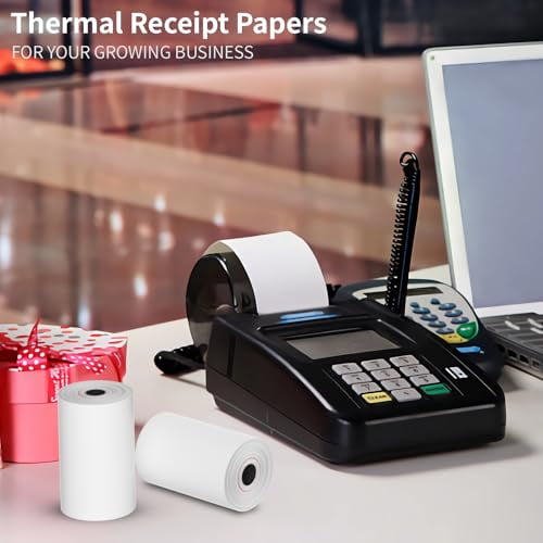 Thermal Receipt Paper, 2 1/4" x 50' Receipt Paper Cash Register POS ...