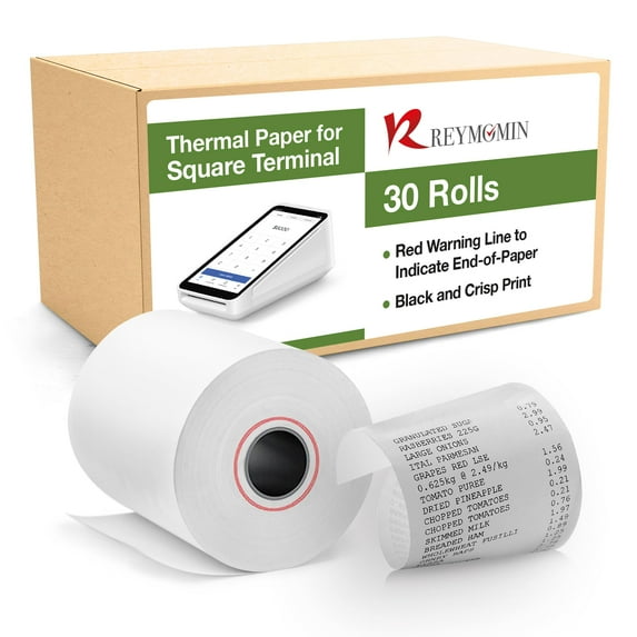 Thermal Receipt Paper Rolls for Square Terminal – BPA-Free, Smooth ...