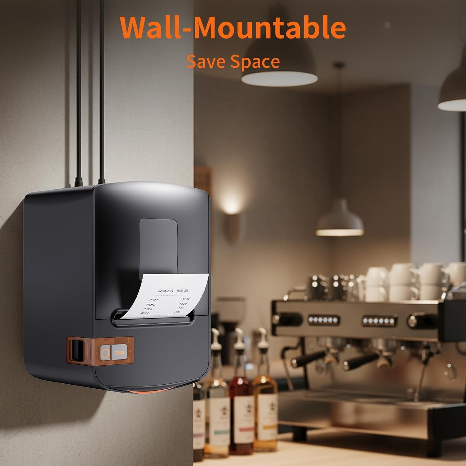 Thermal Receipt Printer, 80mm High-Speed POS Printer with Auto Cutter ...