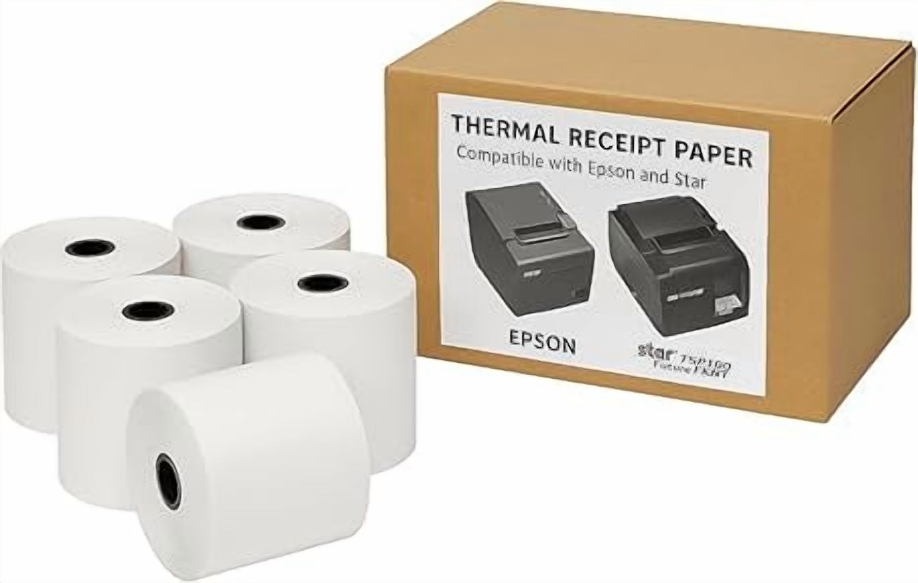 EOM-POS, Thermal Receipt Paper Rolls, 3 1/8" x 230', 5-Pack - Walmart.com