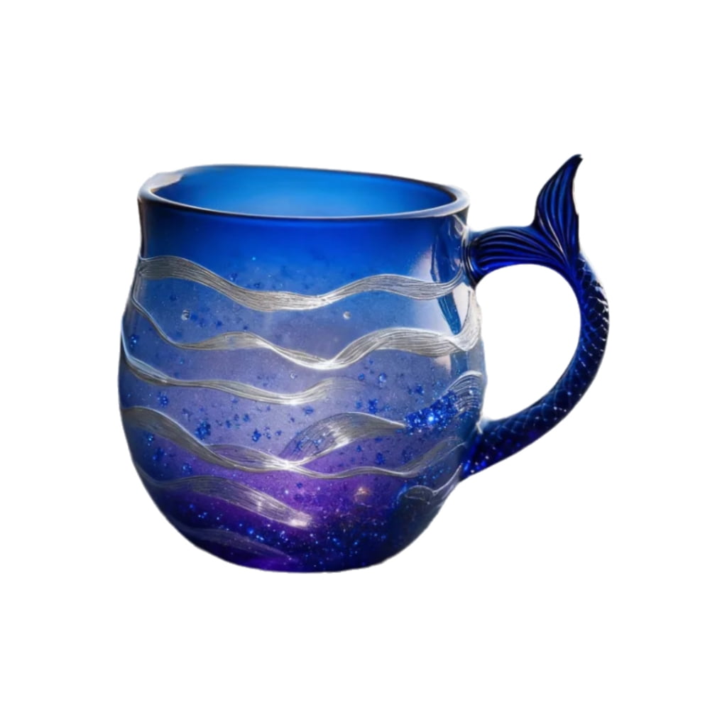 Thermal Shock Resistant Glass Cup Mermaids Tail Designs Barwares with ...