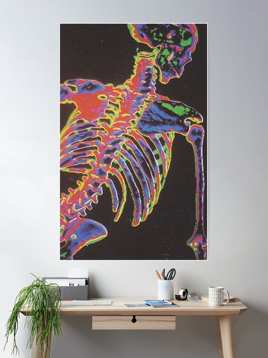 Thermal Skeleton Poster Wall Art, Modern Wall Decor For Living Room ...