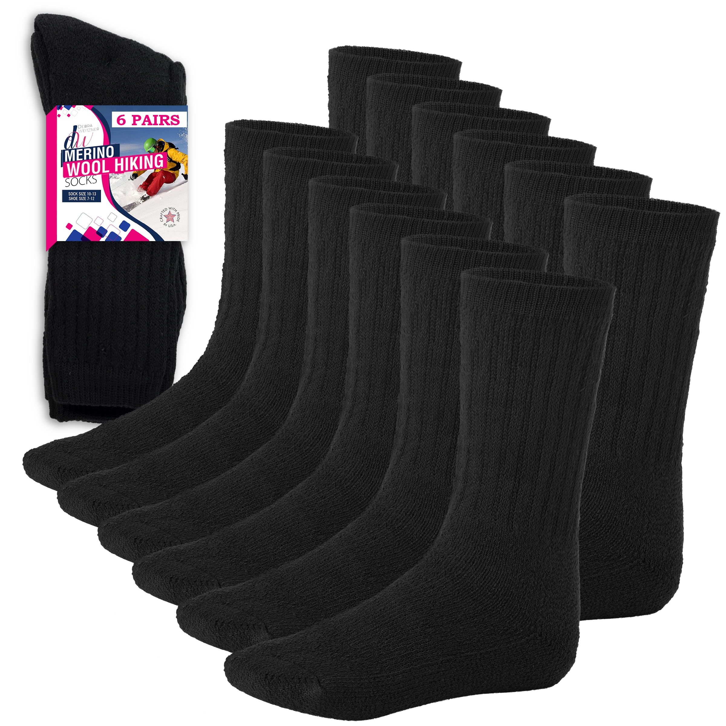 Thermal Socks Merino Wool Socks For Women and Men - 6 Pairs of Extra ...