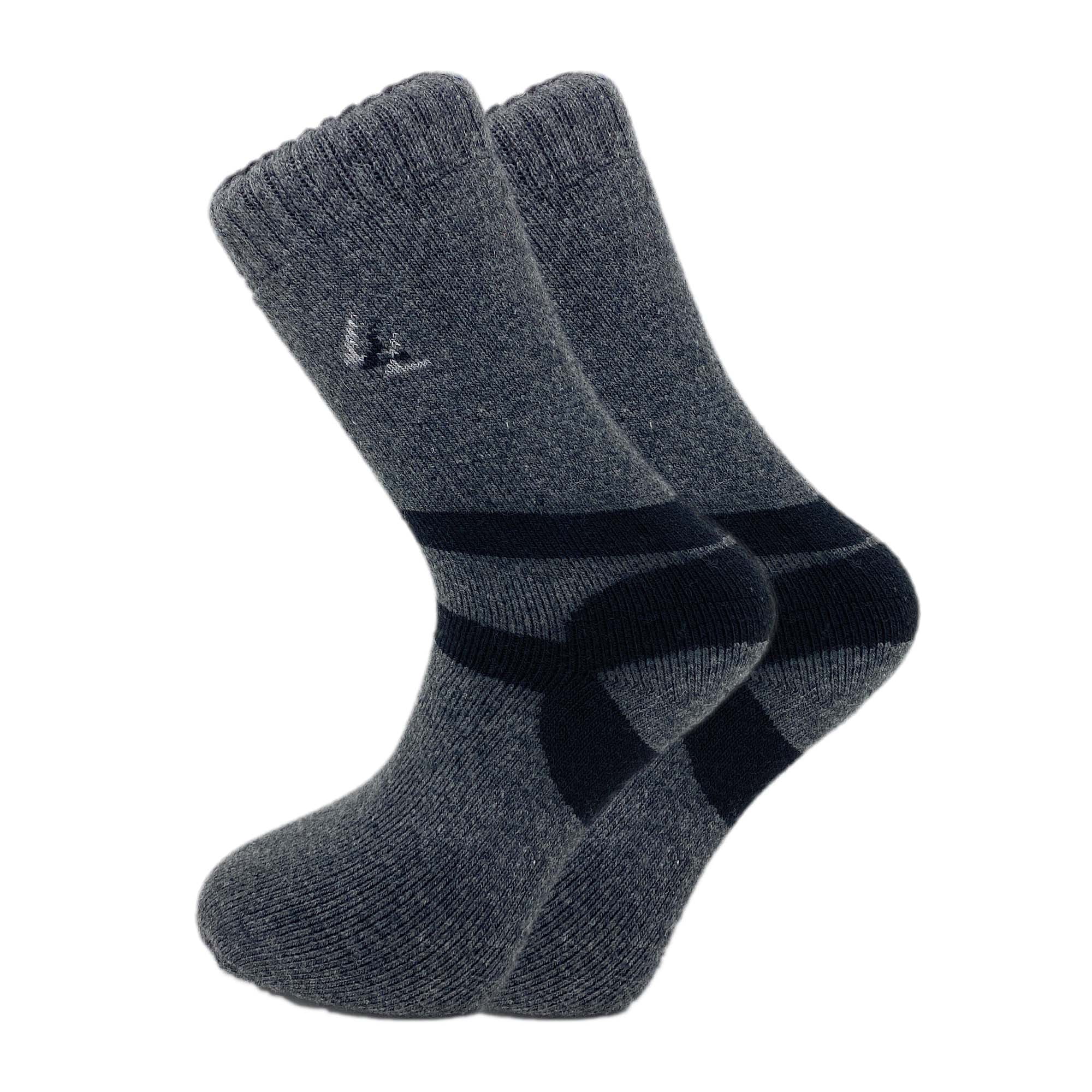 Thermal Socks for Men Wool Winter Crew Socks 1 PAIR Anthracite Size 10 ...