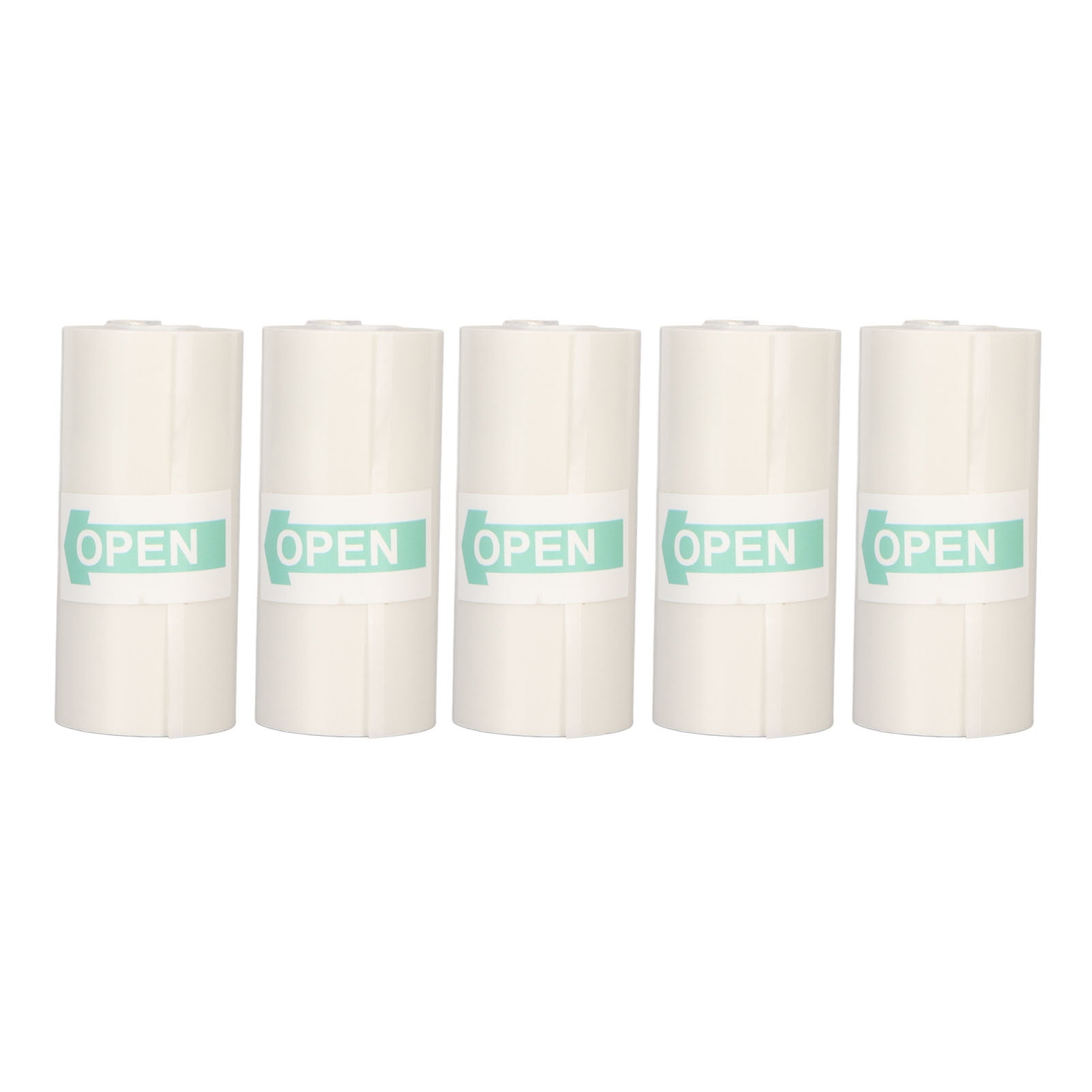 Thermal Sticker Paper, 5 Rolls, 2.2in x 1in, Transparent Adhesive ...
