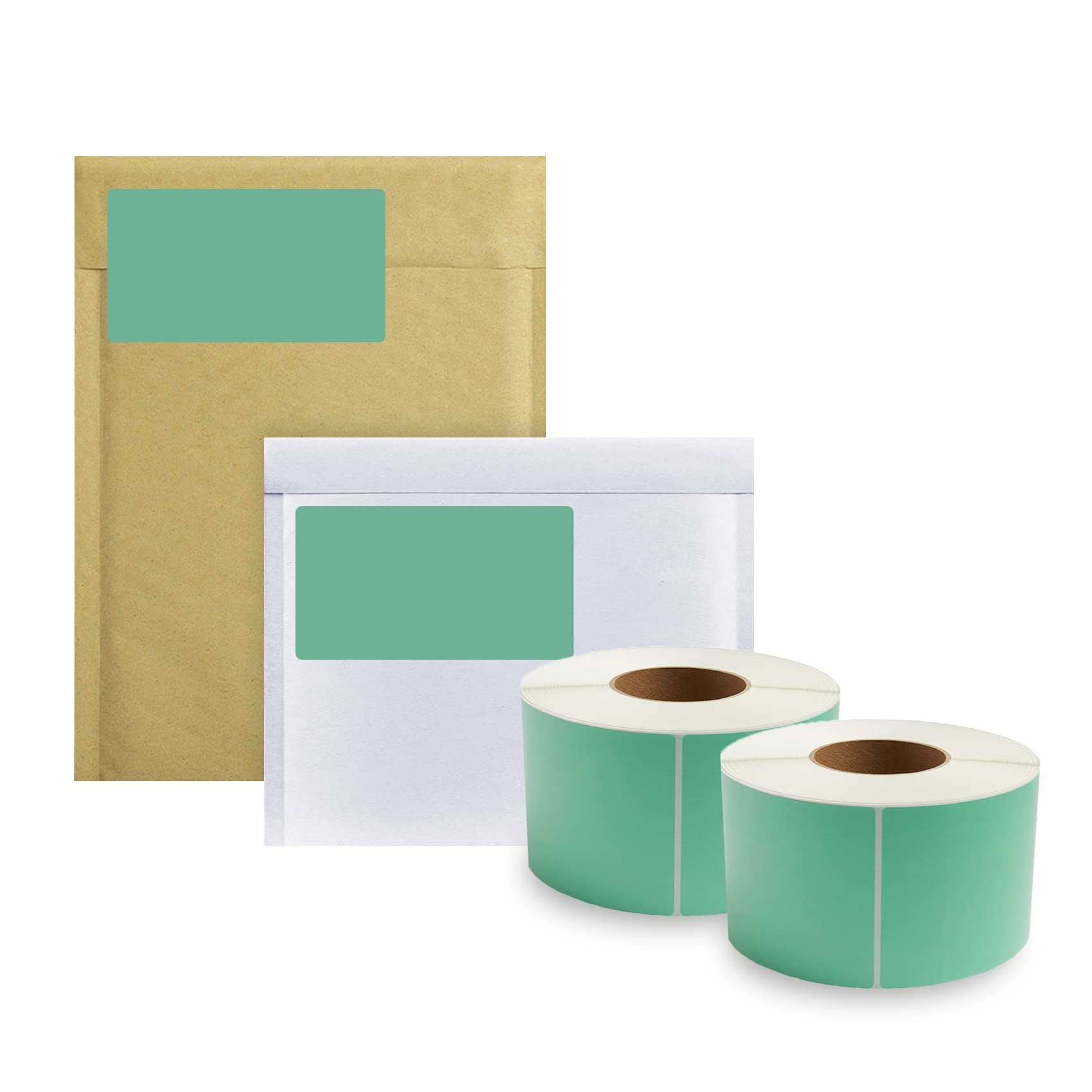 Thermal Transfer Labels 4 x 6", Pack of 4000 Green Thermal Shipping ...