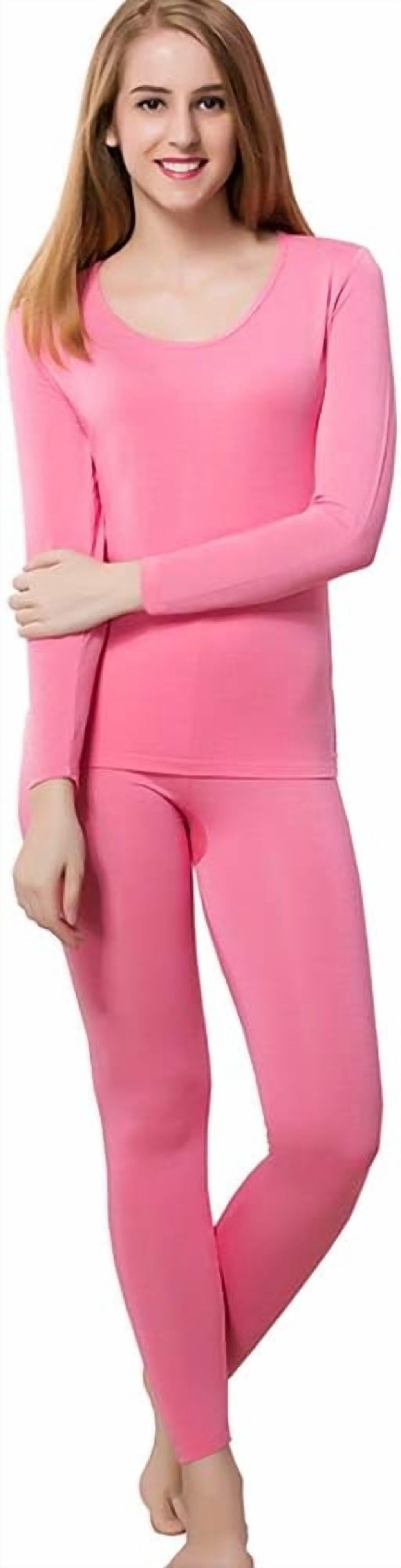 Thermal Underwear Women Ultra-Soft Set Base Layer Top & Bottom Long ...