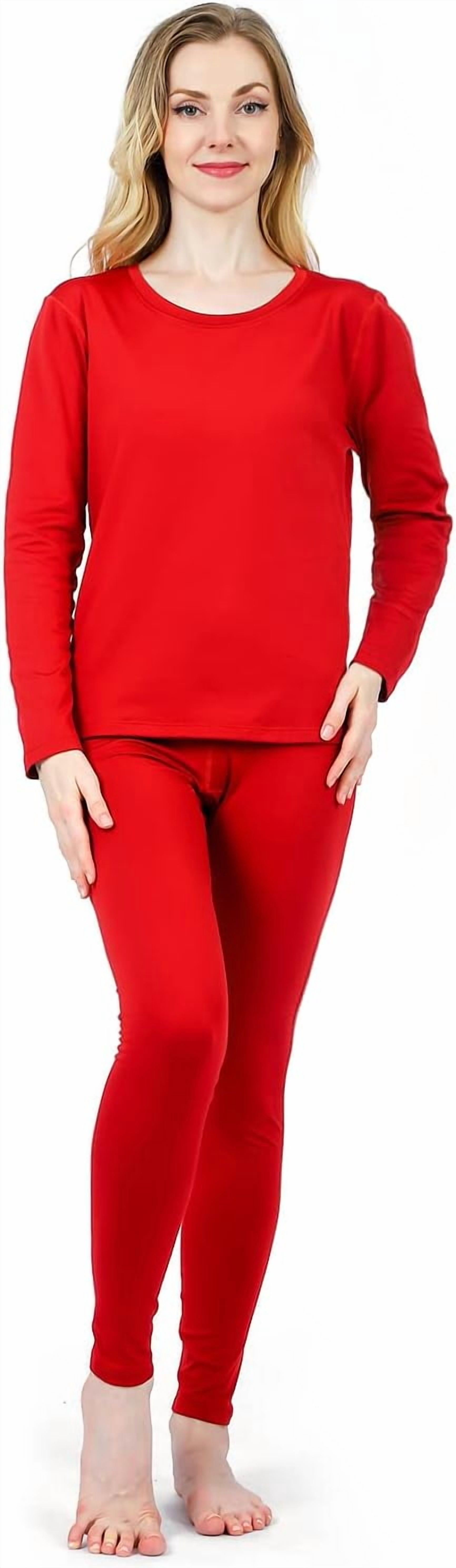 Thermal Underwear Women Ultra-Soft Set Base Layer Top & Bottom Long ...
