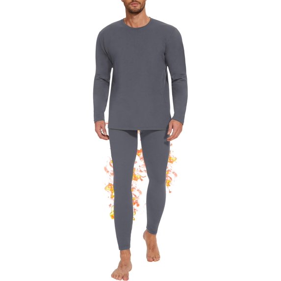 Thermal Underwear for Men Long Johns Set - Fleece Lined Base Layer for ...