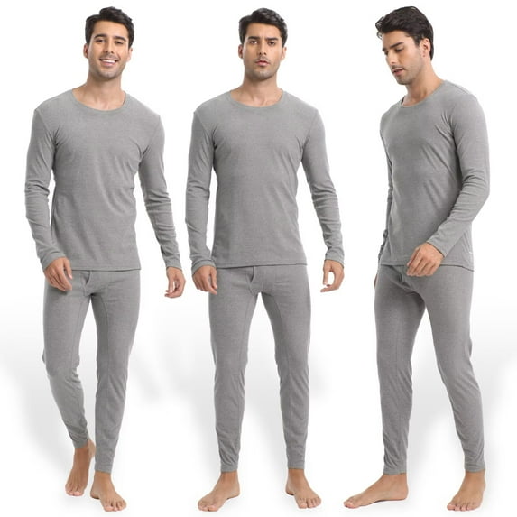 Thermal Underwear for Men Long Johns with Fleece Lined Base Layer Men ...