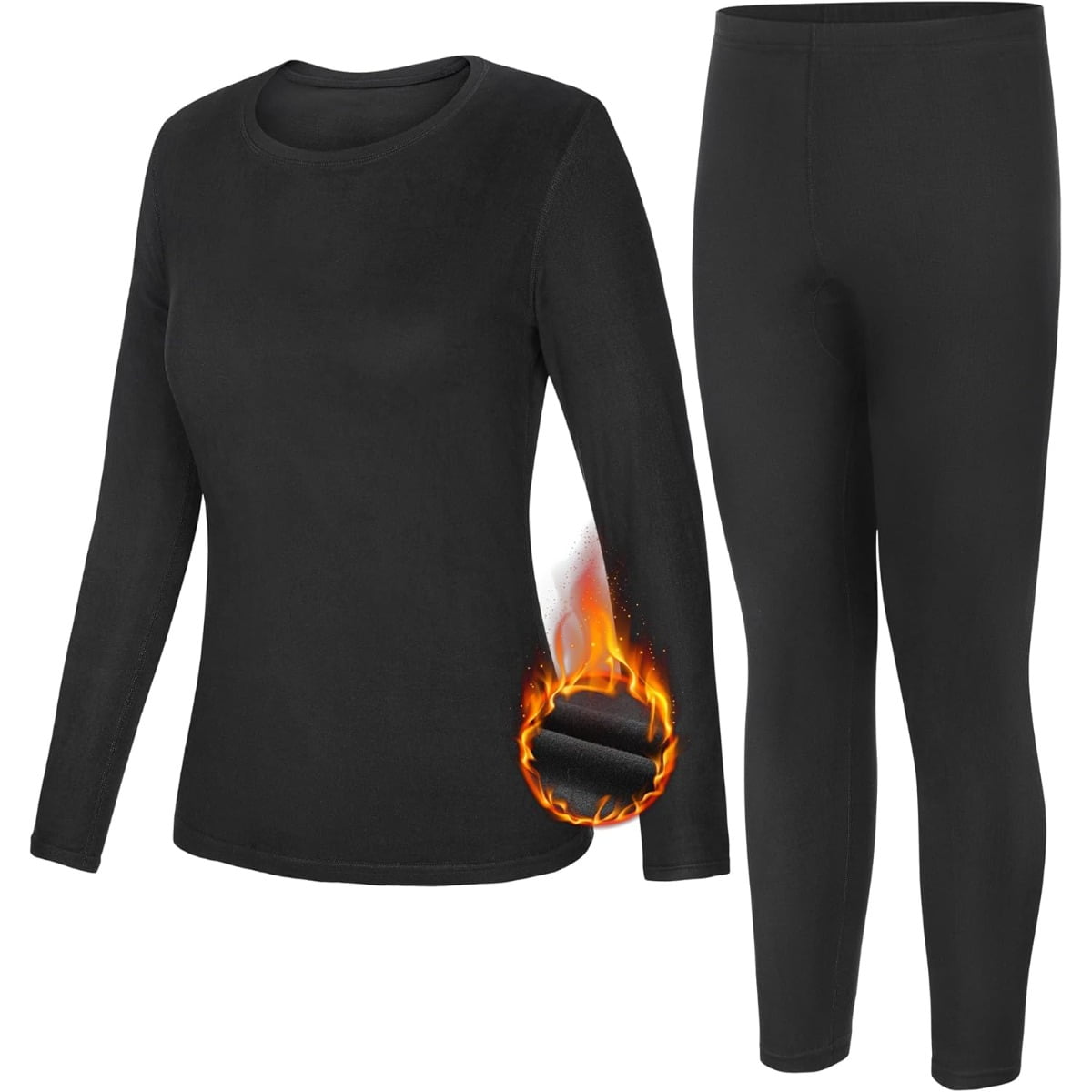 Thermal Underwear for Women - Winter Thermals Top & Bottom Set Ultra ...