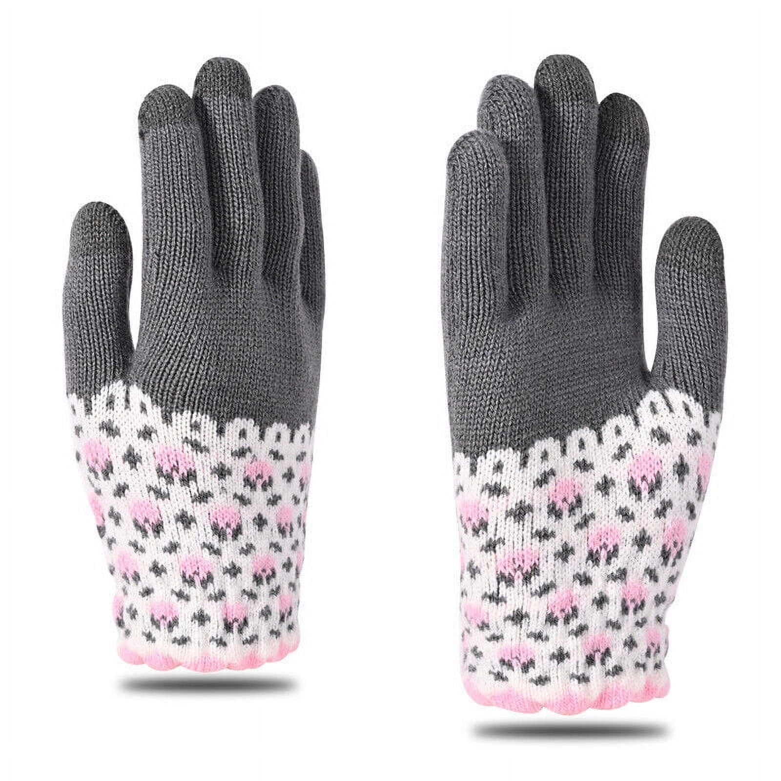 Thermal Windproof Knitted Winter Gloves Touch Screen Warm Mittens for ...