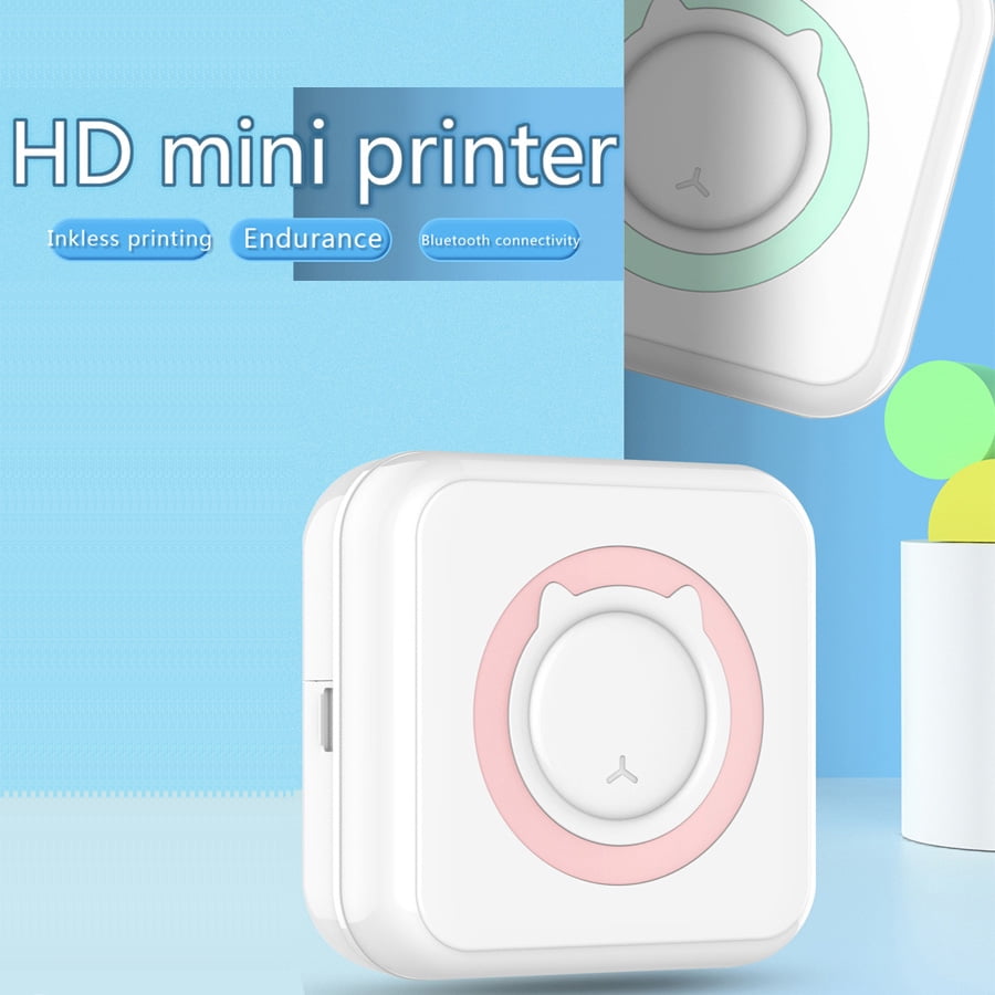 Thermal mini printer, ink free sticker, Bluetooth phone, small pocket ...