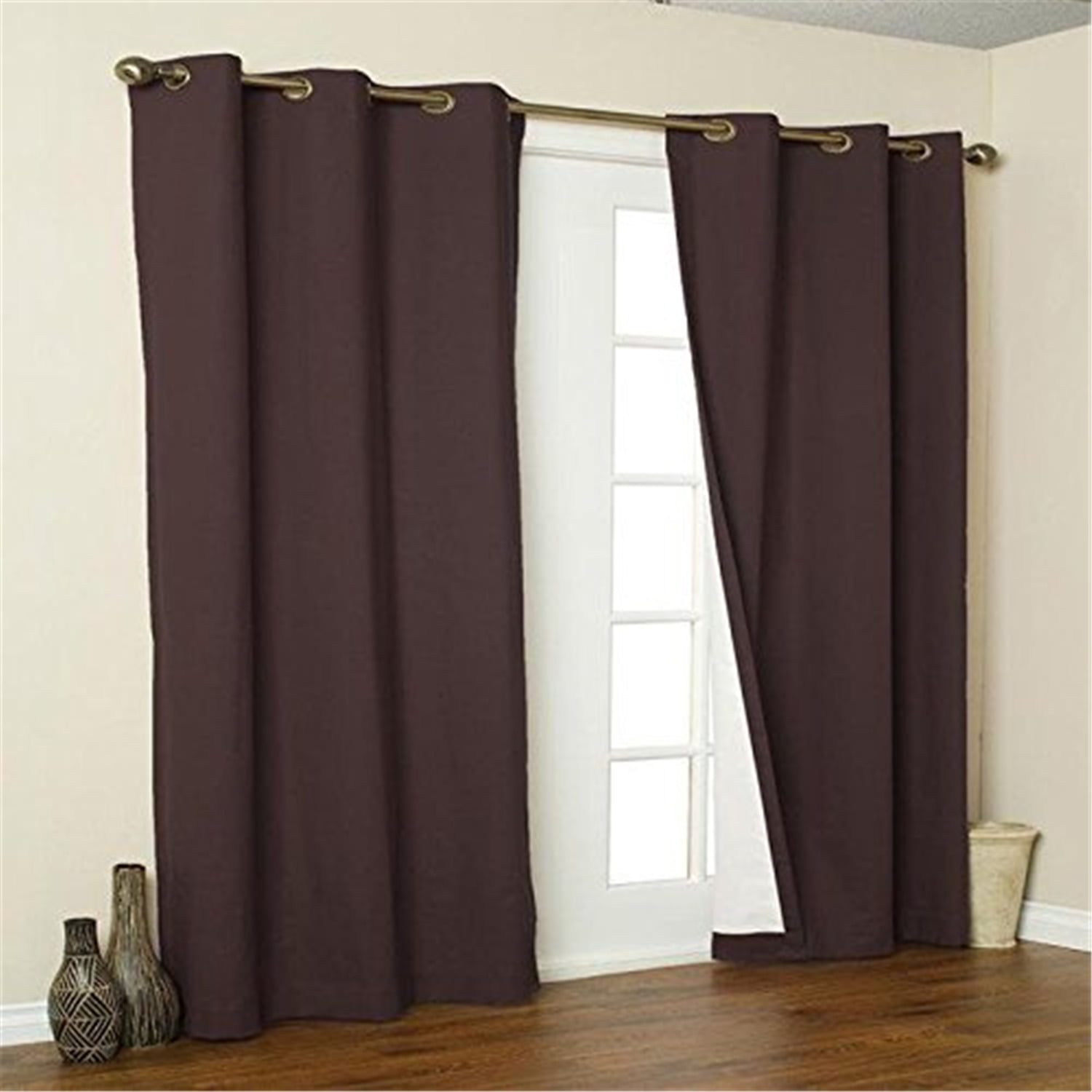 Thermalogic Weather Cotton Grommet Top Window Panel Pair Chocolate ...