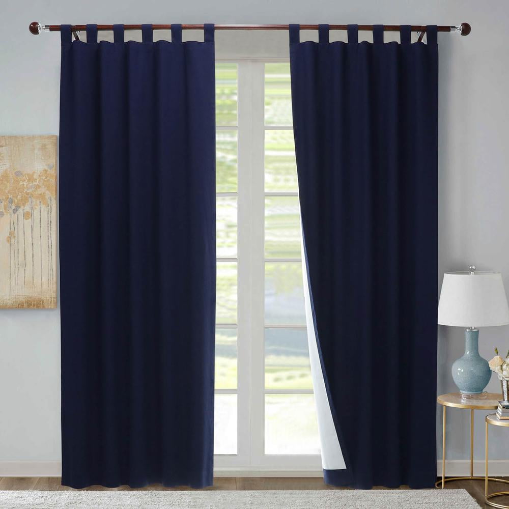 Commonwealth Weathermate 63" Tab Curtain Panel in Navy (Set of 2 ...