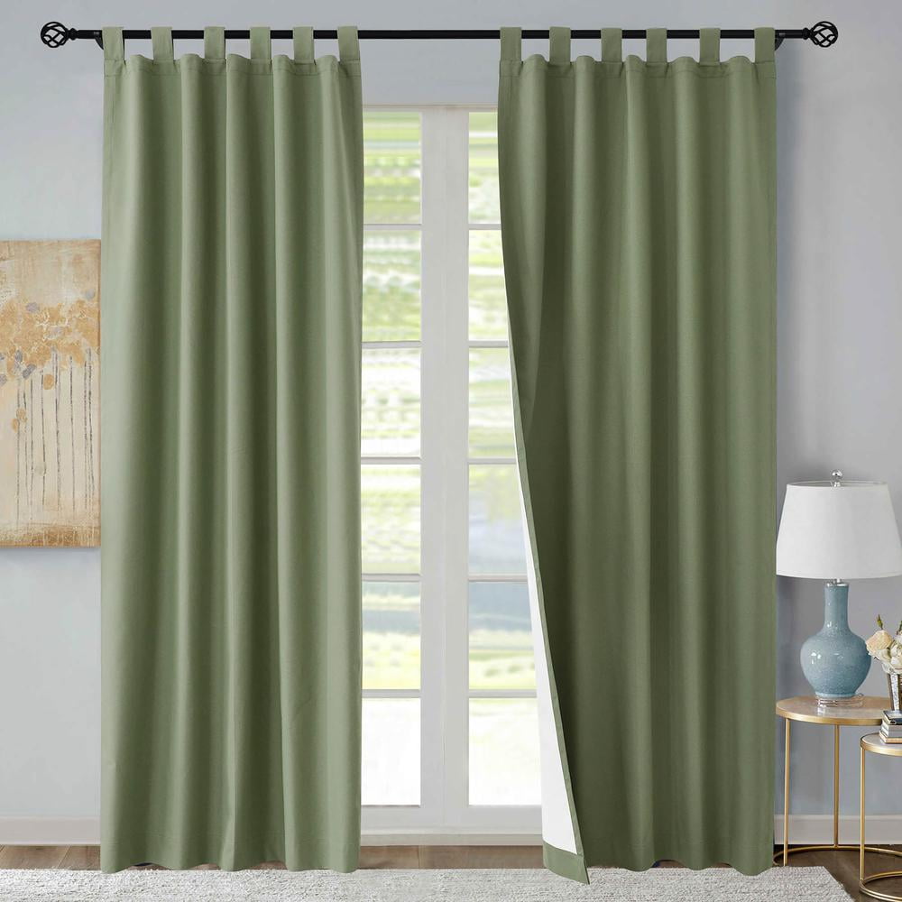 Commonwealth Weathermate 84" Tab Curtain Panel in Sage (Set of 2 ...