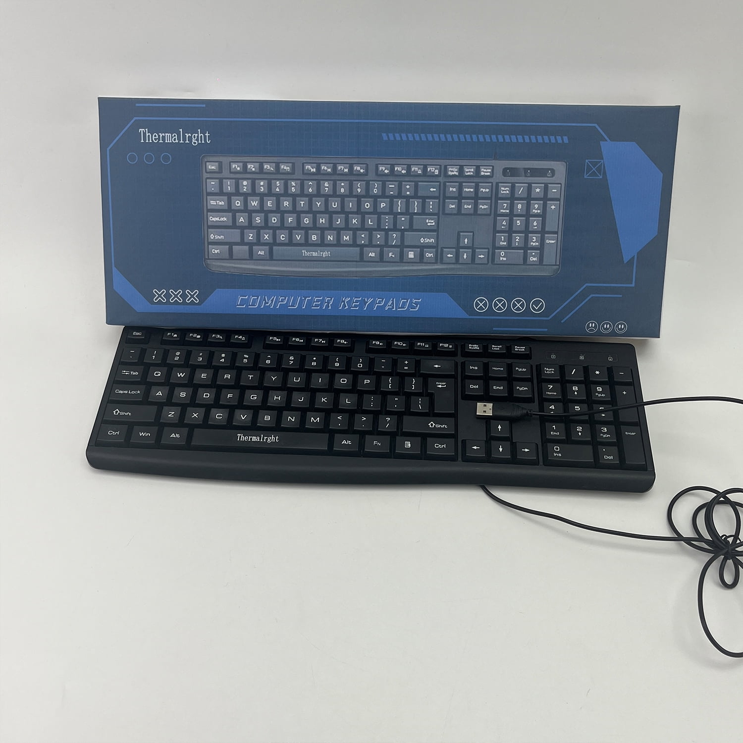 Thermalrght computer keyboards ,Wired Keyboard , Comfortable Typing ...